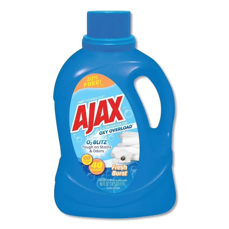 Ajax Laundry Detergent Liquid, Oxy Overload, Fresh Burst Scent, 40 ...